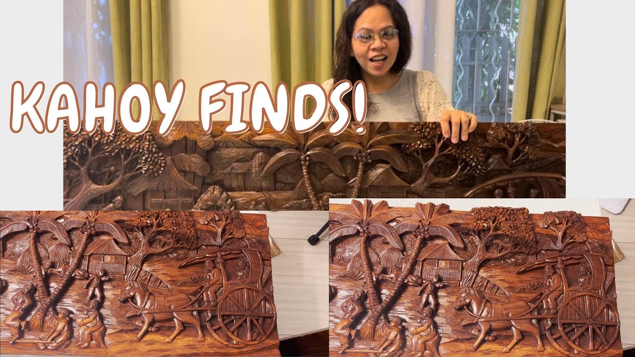 KAHOY FINDS! A WOOD CARVED DISPLAY ON WALL! - YouTube