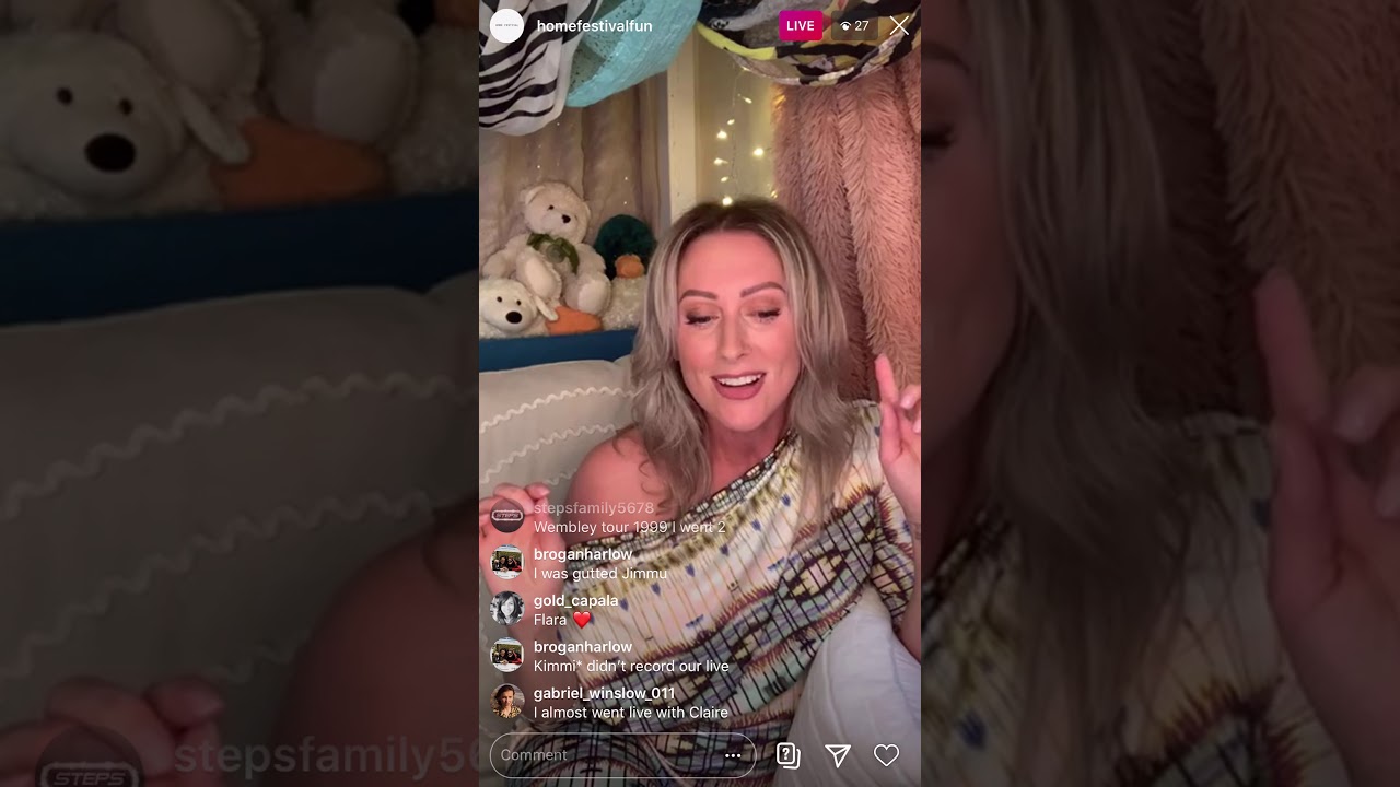Faye Tozer instagram live - YouTube