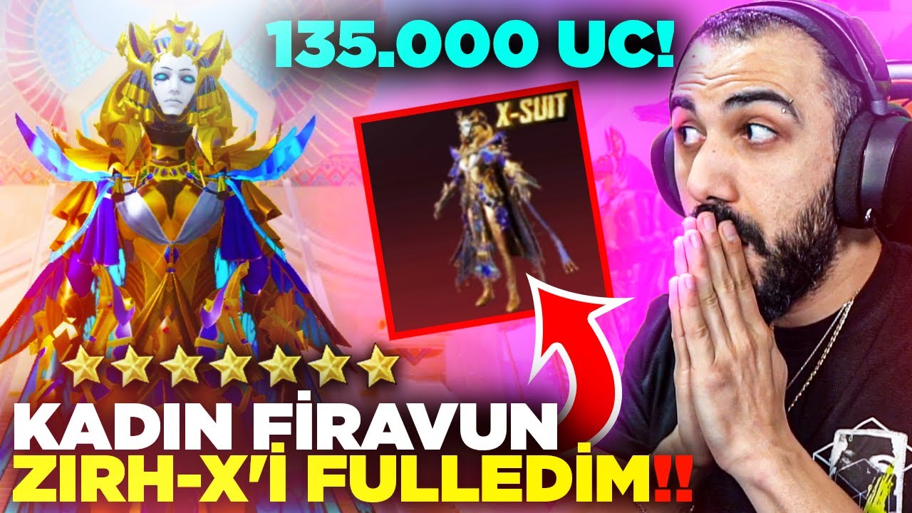 YENİ KIZ FİRAVUN ZIRH-X'İ FULLEDİK!! 😮 135.000 UC (EN İYİ FİRAVUN SETİ ...
