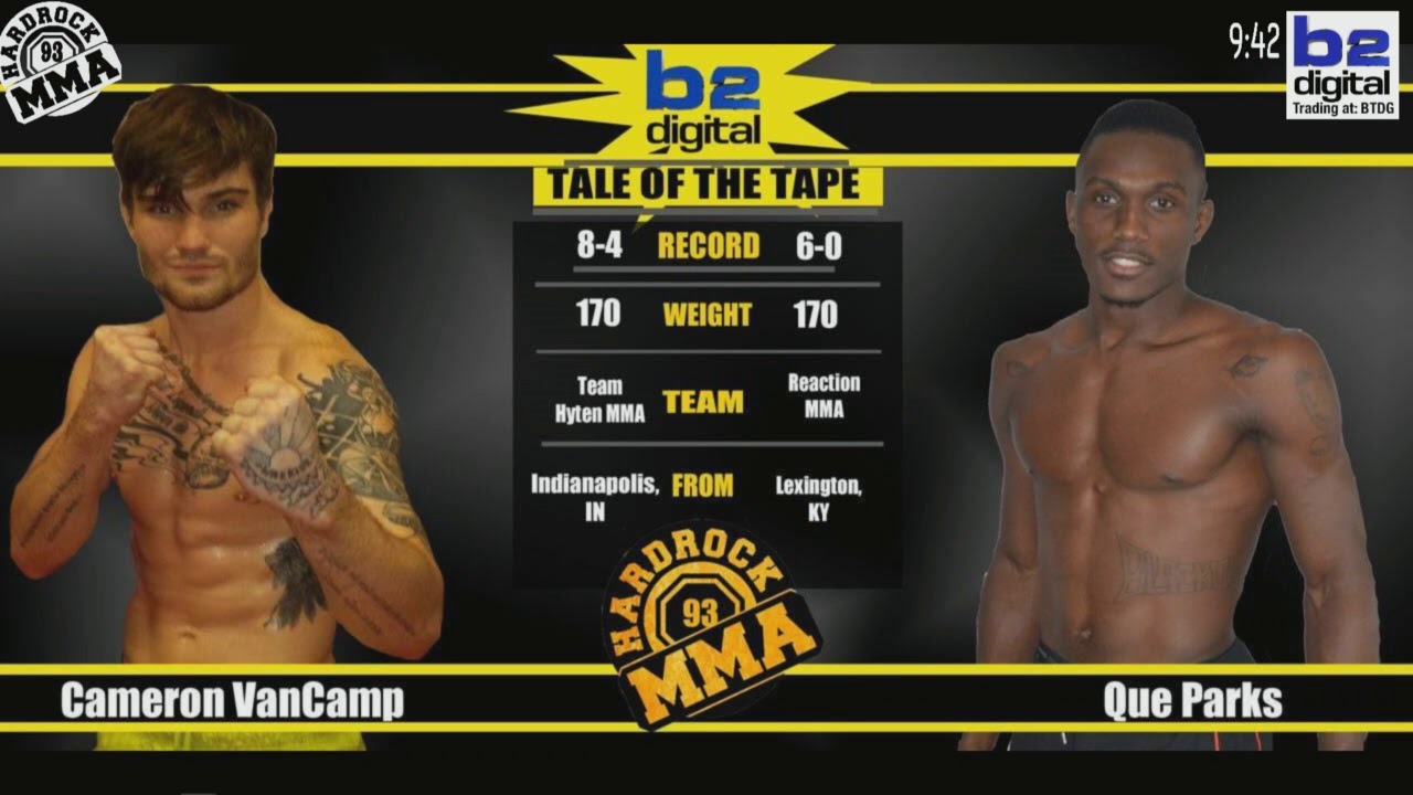 Hardrock MMA 93 Cameron VanCamp vs Que Parks INTRODUCTIONS - YouTube
