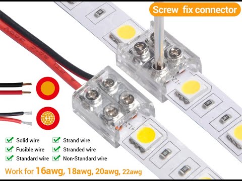How to Use Screw Fix Connector-For 8mm 10mm 2pin LED strip light - YouTube