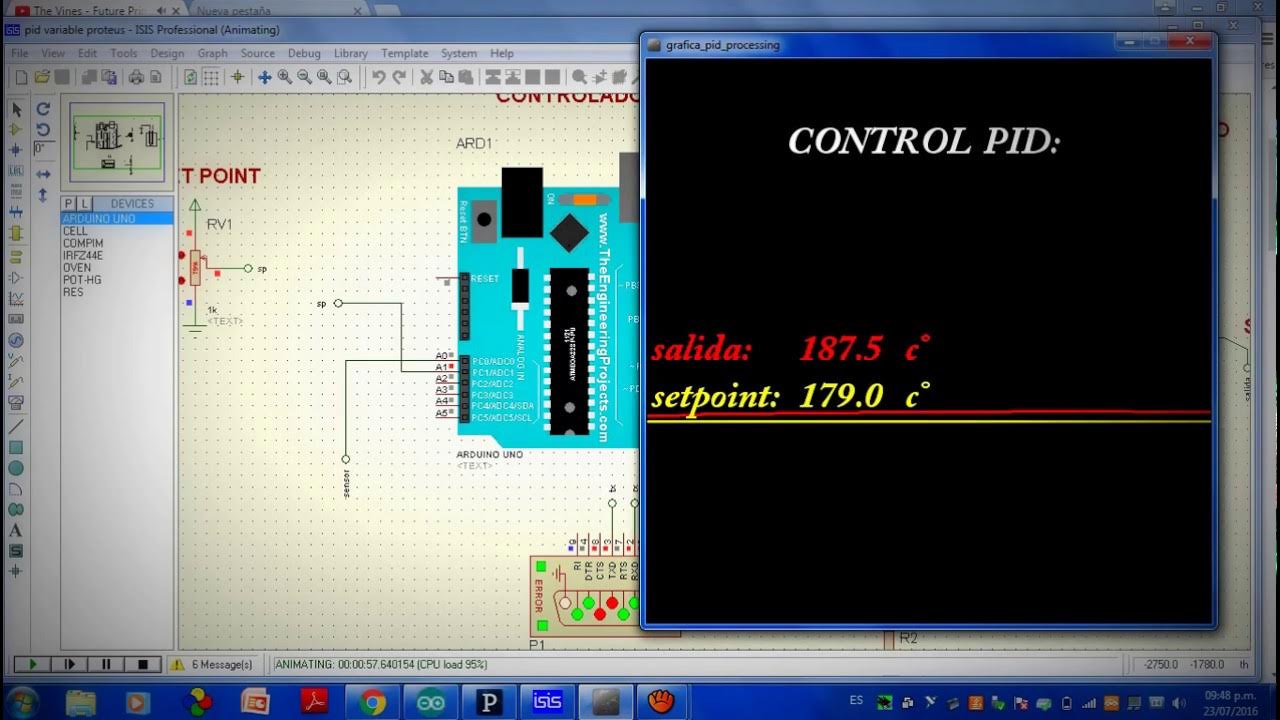 pid arduino simulation proteus + processing - YouTube