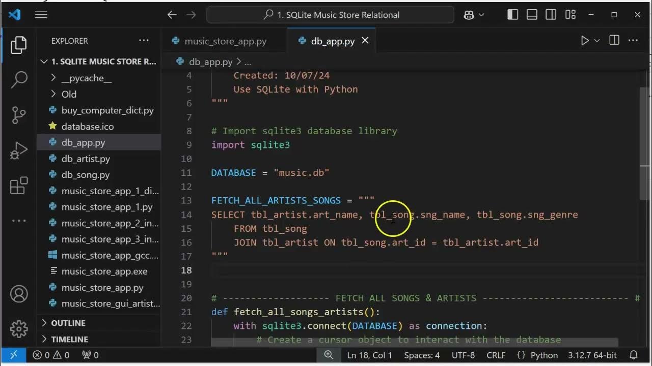 Part 6: Python SQLite Relational Database - Fetch Related Data - YouTube