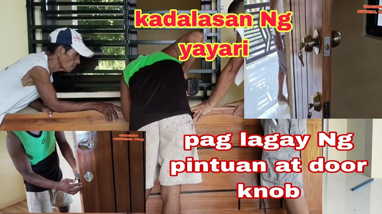 update part29 sa bungalow house pag kabit Ng pintuan at door knob grabe ...