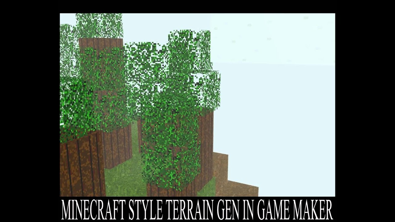 minecraft style terrain gen in game maker update - YouTube
