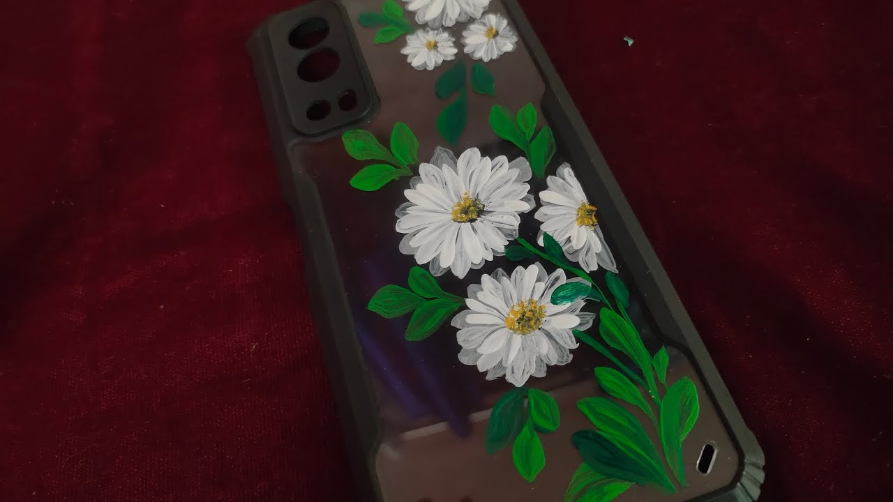 phone cover art//easy flower drawing - YouTube