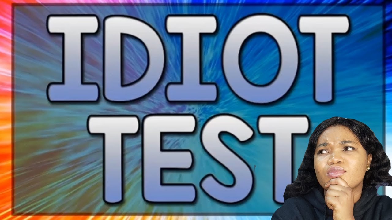 Solving the IDIOT TEST *I'm smart*.. lol - YouTube