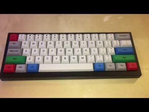 Vortex tab 60 (Cherry MX Blue) typing - YouTube