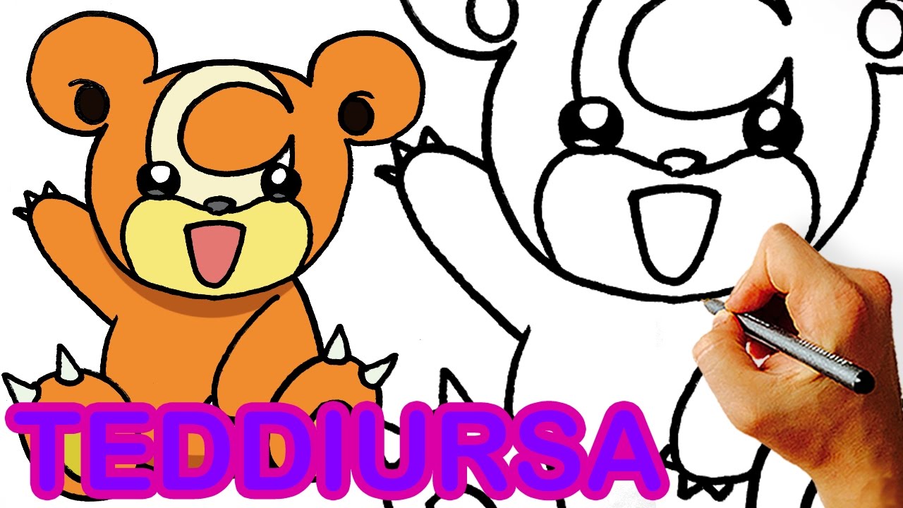 How to Draw Teddiursa from Pokemon for Kids - YouTube