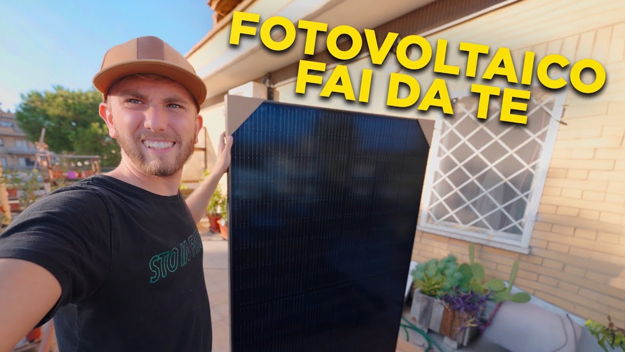 MONTO i PANNELLI SOLARI in TERRAZZO - Cane Secco - YouTube