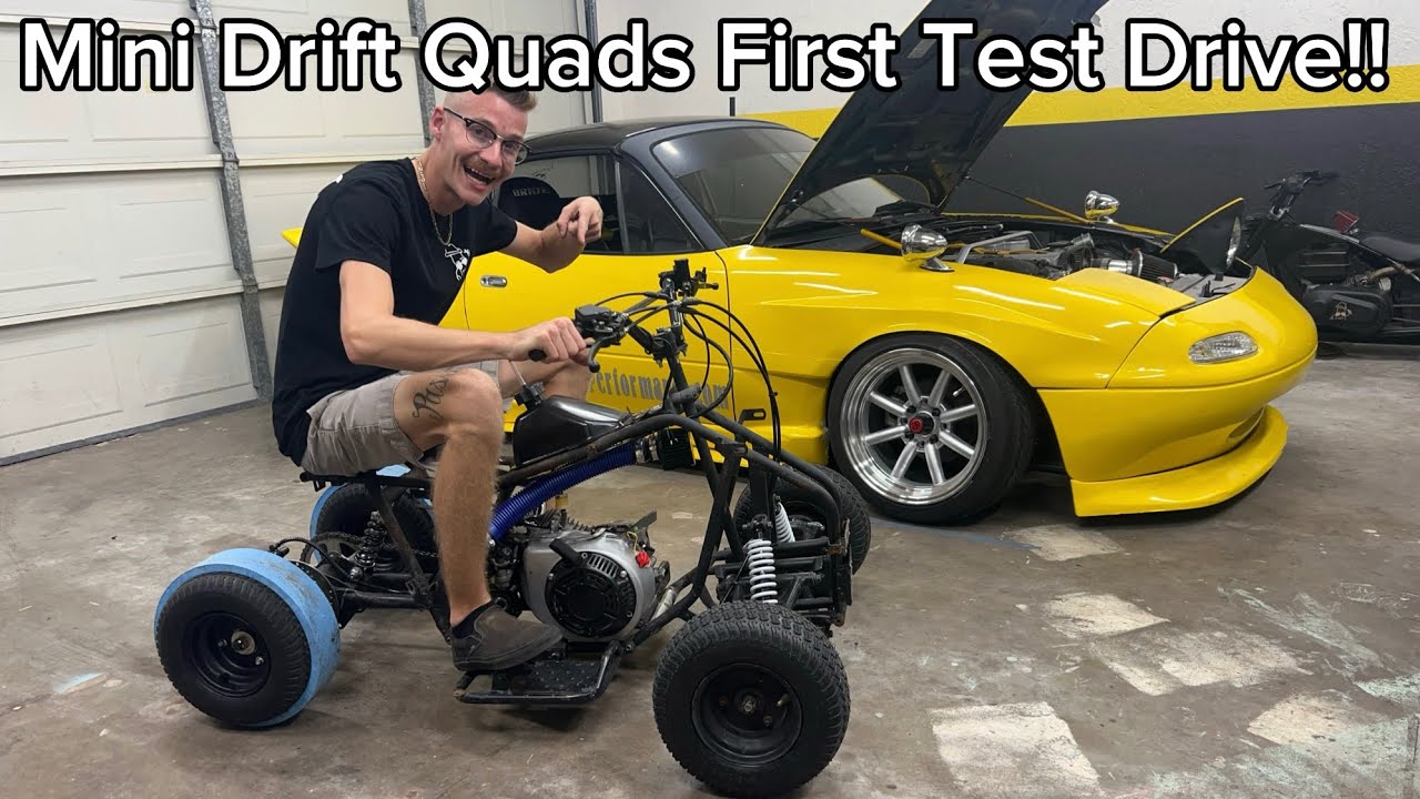 First Test Drive & Drifting with the Mini Drift Quad! Almost Finished ...