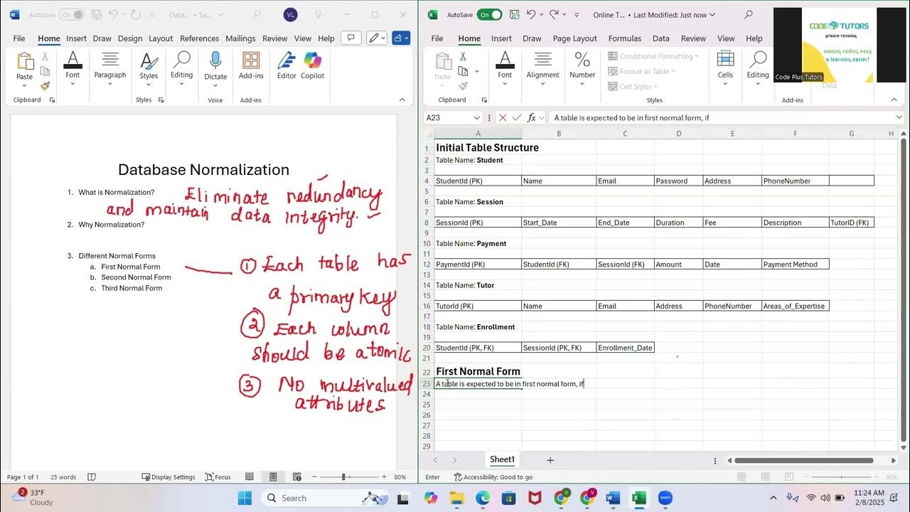 Database Normalization Explained | Part 6 | 1NF, 2NF, 3NF with Examples - YouTube