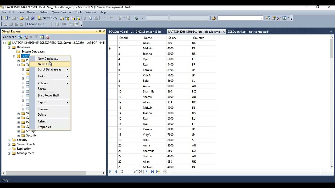 Excel Importing Extrenal Sql Server Database Table Data Into Excel 6756