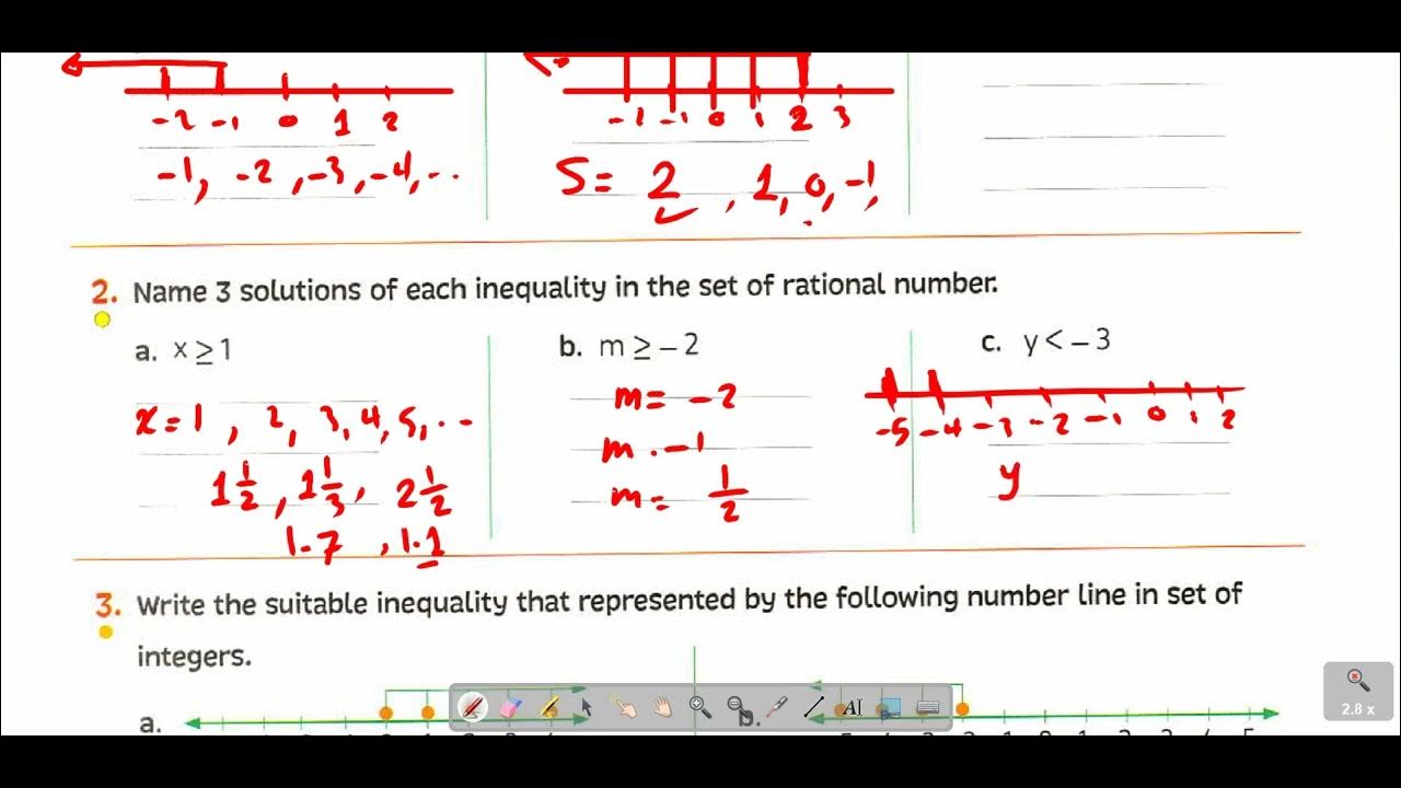 unit 4 lesson 2 and 3 Exploring and solving inequalities - YouTube