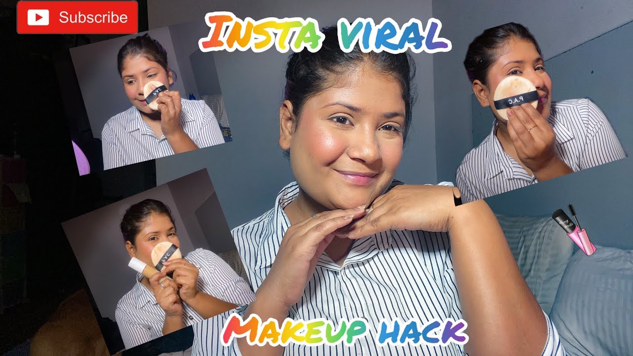 Instagram viral makeup hack 🌈 - YouTube