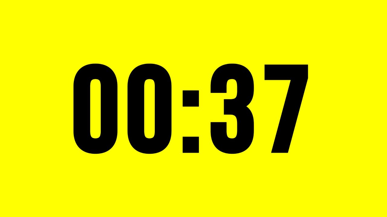 37 Second Timer Countdown No Music With Alarm - YouTube