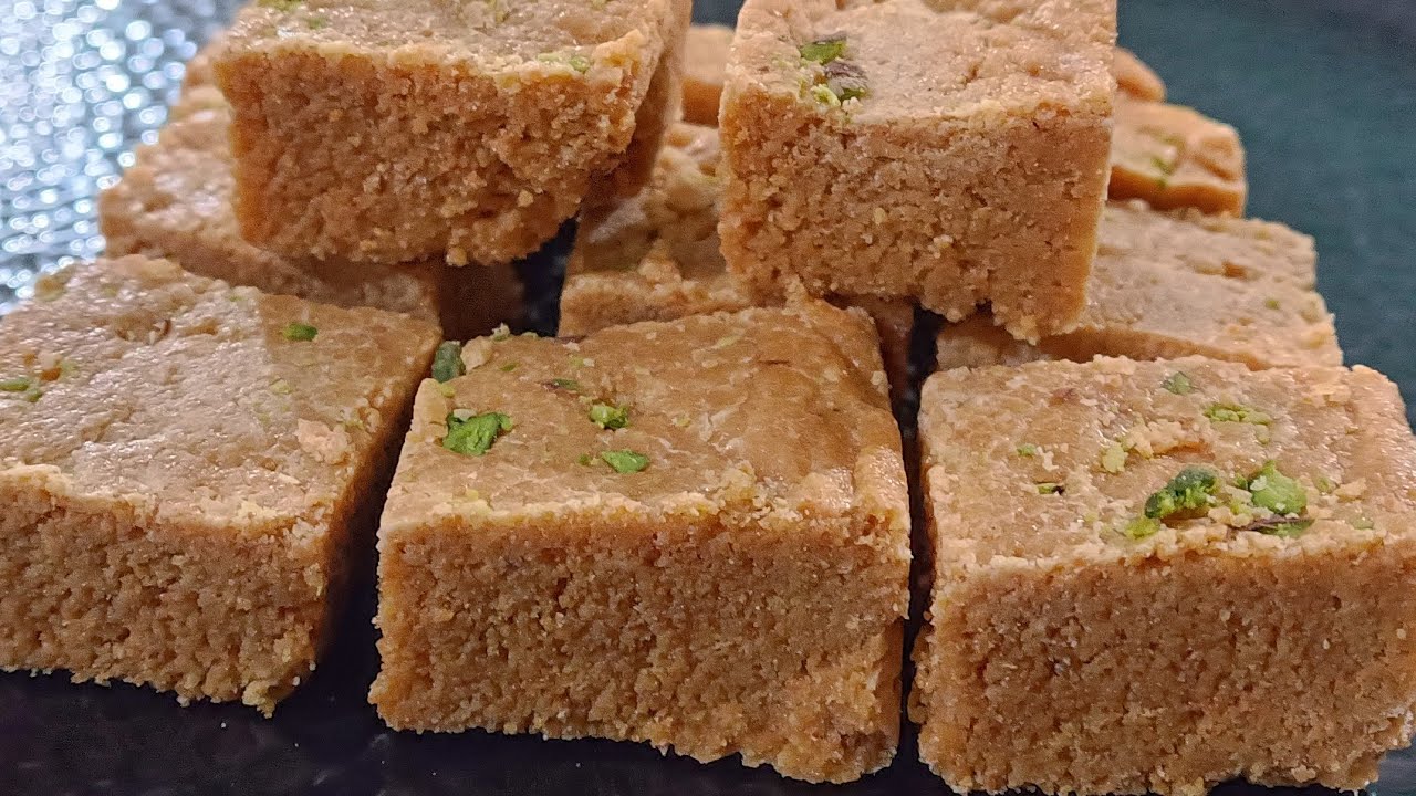 Danedar Besan Barfi New Recipe | बिना घी बिना चासनी दानेदार बेसन की ...