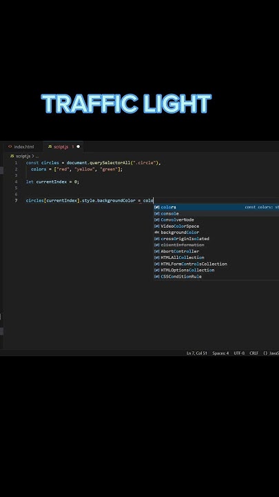 Javascript 🔥 Traffic-light 💥 #javascript #html #css #aslamboi #yakudza #senator #programming # ...