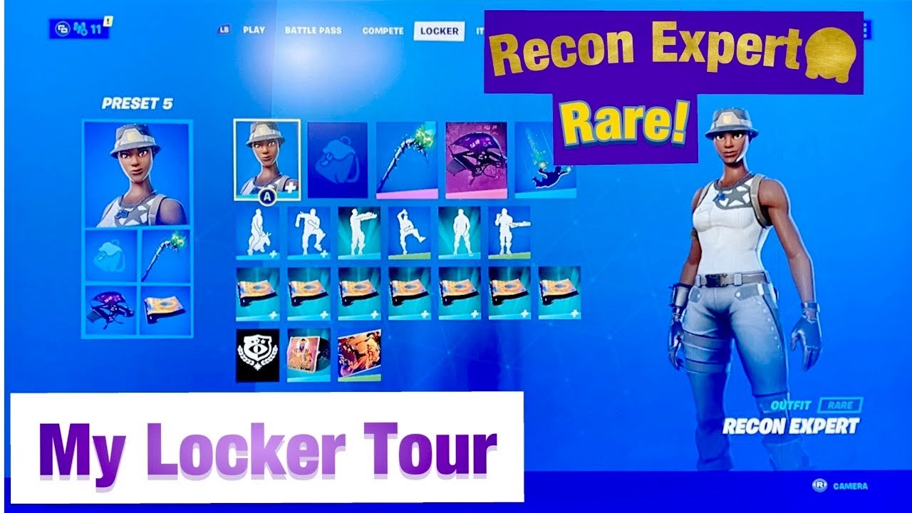 My Locker Tour & My Recon Expert Skin! RARE! - YouTube
