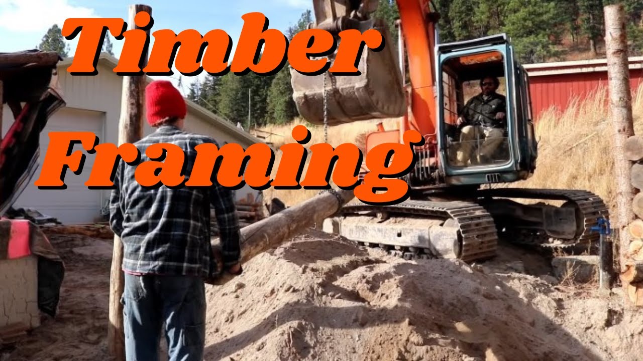 Round log Timber Framing, Prepping the Site. - YouTube