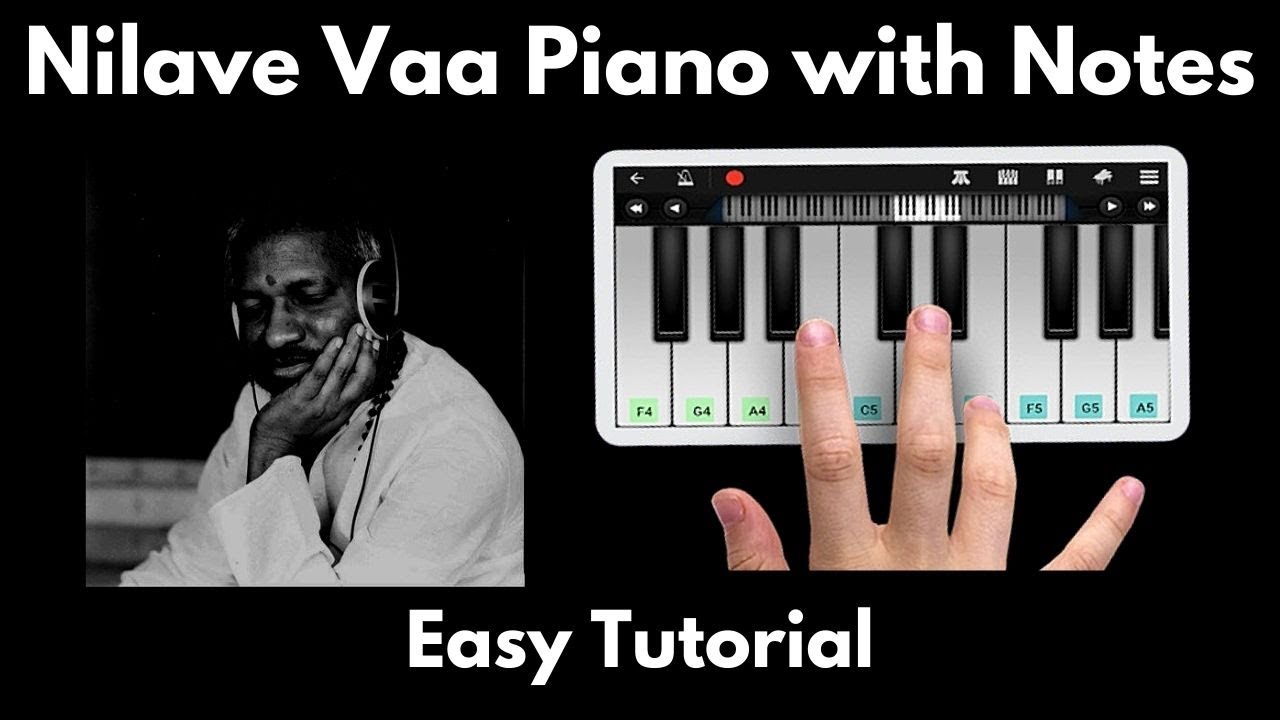 Nilave Vaa Piano Tutorial with Notes | Ilayaraja | Perfect Piano | 2020 ...