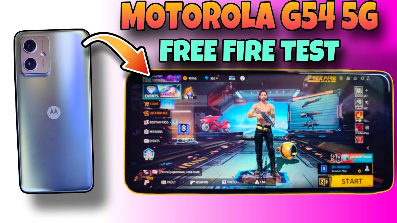 Motorolla G54 5G FREE FIRE Test | 8GB, 128GB | heating And Battery Test ...
