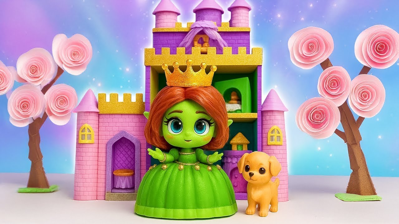 💚 Turning a Doll into Princess Fiona! 🏰 Magical DIY Transformation ...