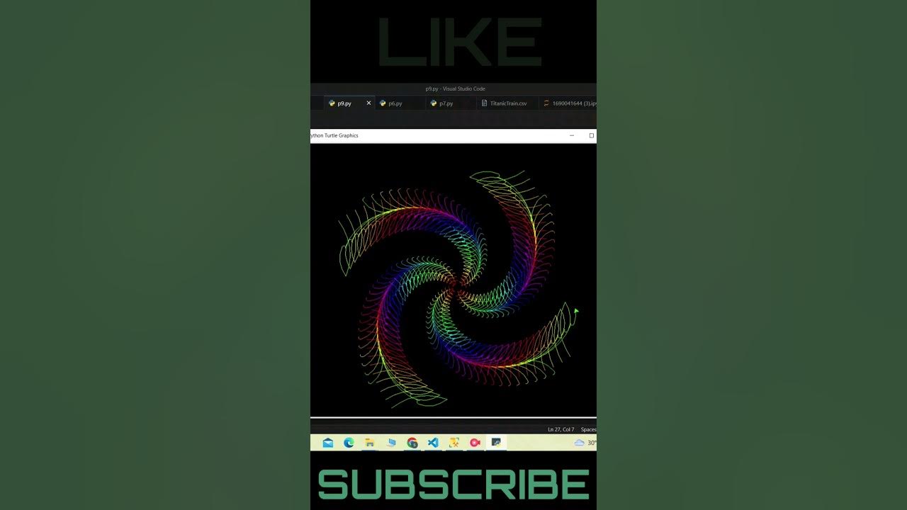 Python Art: Mesmerizing Spirals and Shapes #PythonArt #TurtleGraphics #MesmerizingShapes #shorts ...