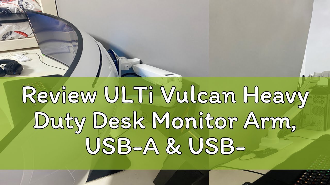 Review ULTi Vulcan Heavy Duty Desk Monitor Arm, USB-A & USB-C Ports ...