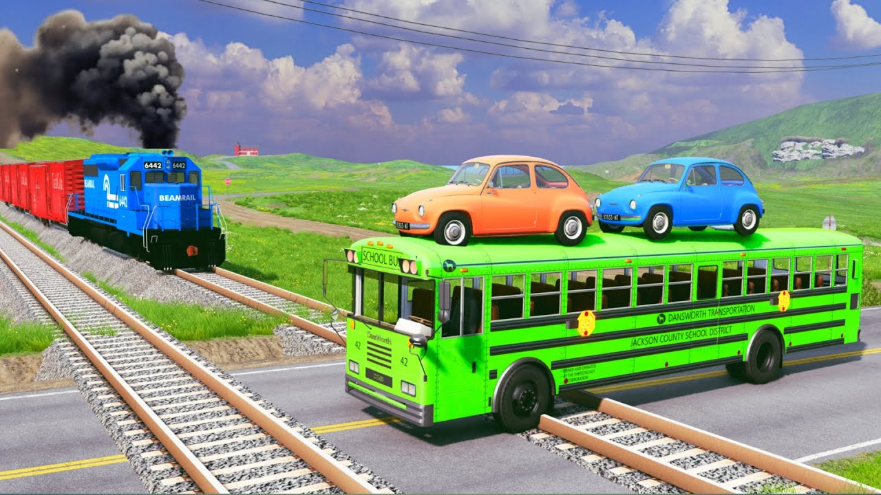 TRANSPORTING PIXAR CARS & FRUITS WITH COLORED & JOHN DEERE vs CLAAS vs ...