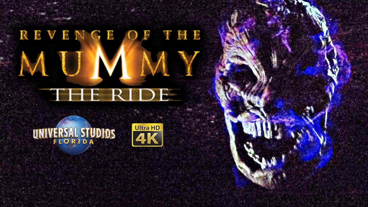 March 2025 Revenge of the Mummy Roller Coaster On Ride Front Row 4K POV ...