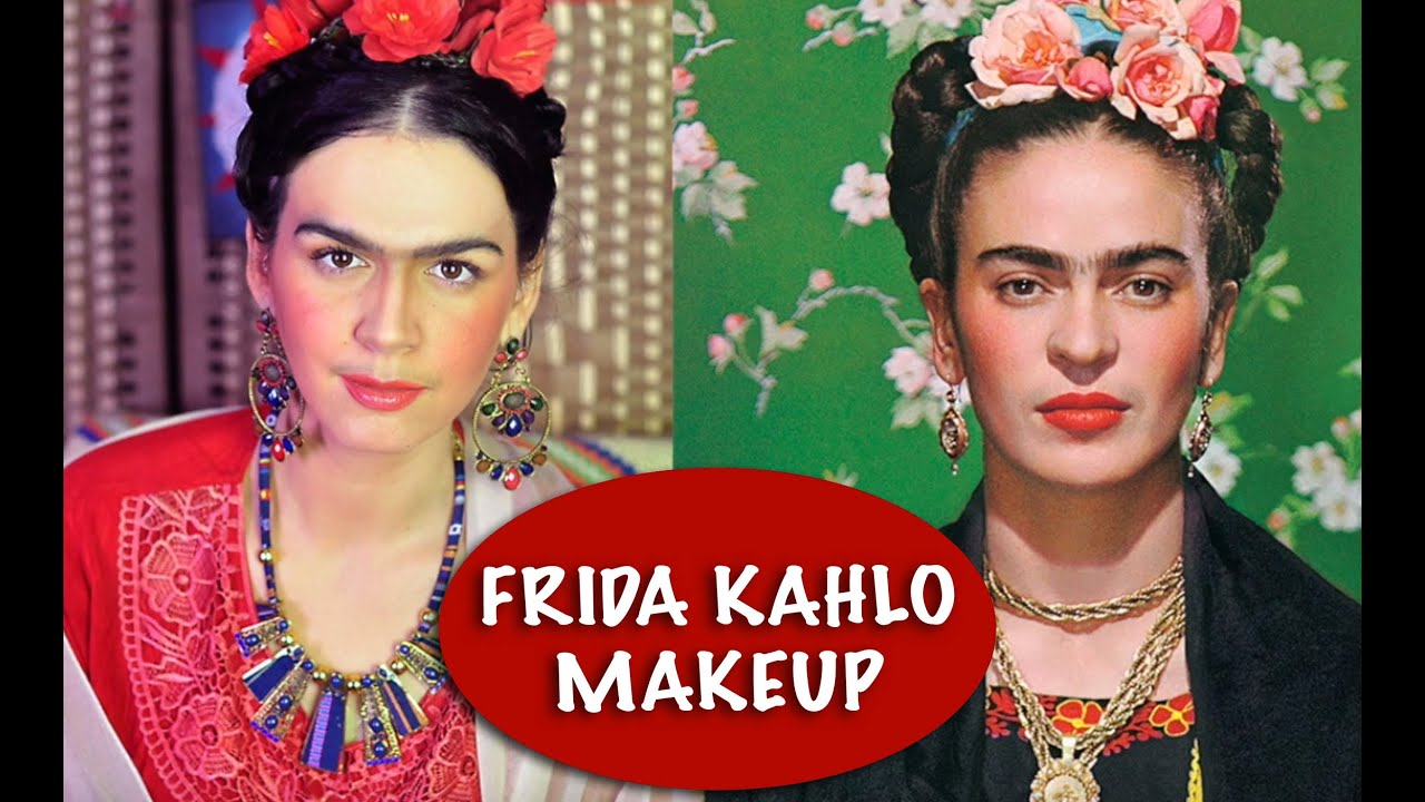 Frida Kahlo Makeup Tutorial Halloween - YouTube