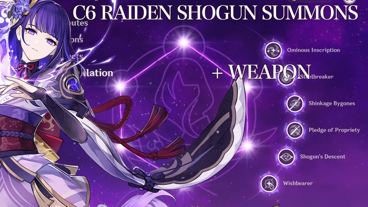 C6 RAIDEN SHOGUN SUMMONS + SIGNATURE WEAPON - YouTube
