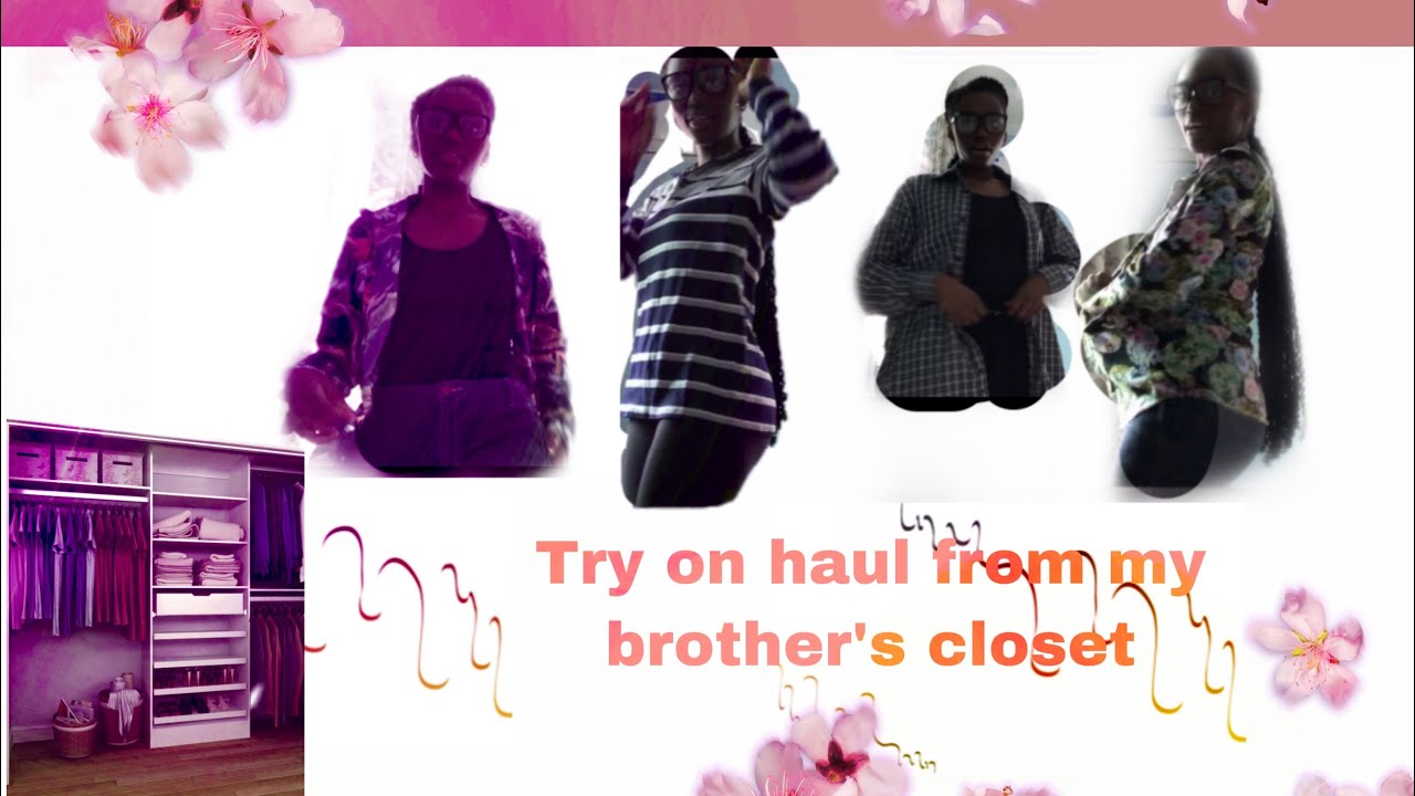 Try on haul from my brother’s closet - YouTube