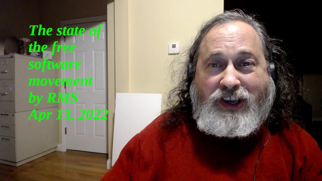 The state of the free software movement - YouTube