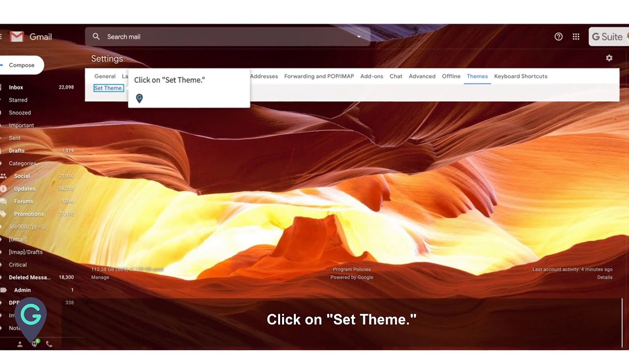 How to set a cool theme for Gmail @gmail - YouTube