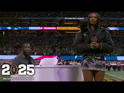 Coco Jones performs the National Anthem before the CFB National Championship | ESPN CFB