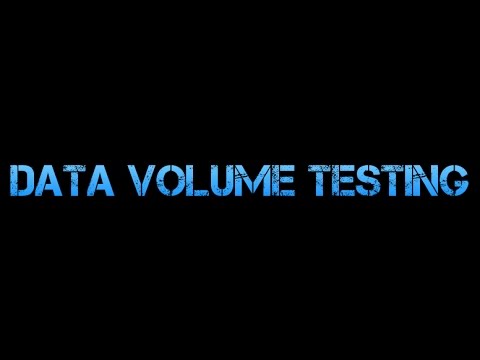 Data Volume Testing in Functional Testing - YouTube