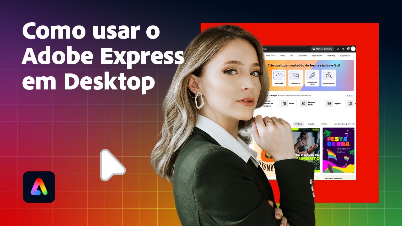 Quer aprender a usar o Adobe Express em Desktop? - YouTube