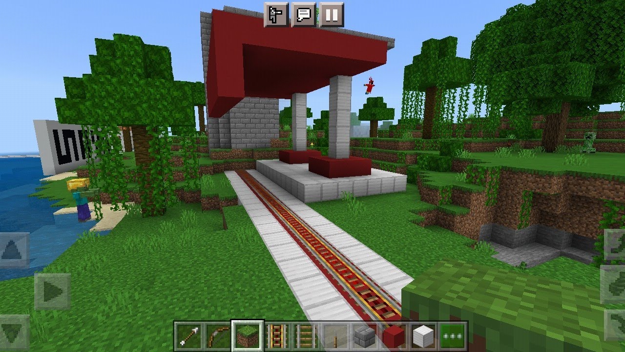 how to make railway station at Minecraft easy tutorial | Ayan3118N ...