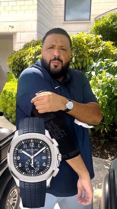 Dj Khaled Was Spotted wearing Patek Philippe Aquanaut 5968A Blue Dial while Playing Golf - YouTube