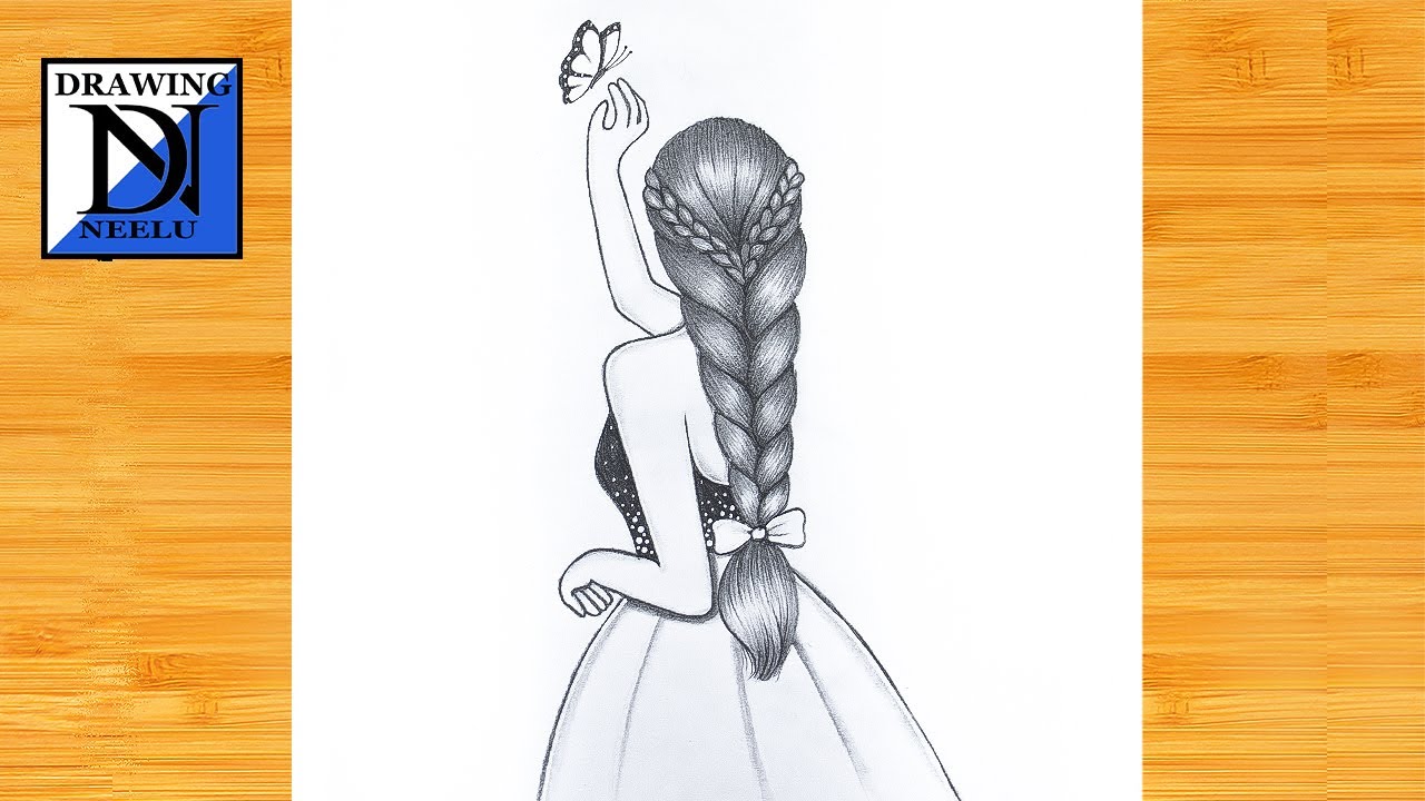 How To Draw A Girl Backside Drawing Easy Pencil Sketch For Beginner
