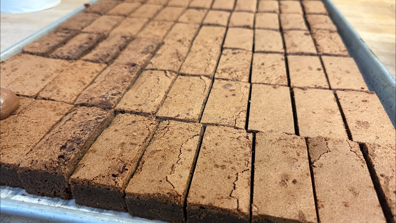 Live from Cayman Islands. Chocolate brownie with chocolate cremeux for ...