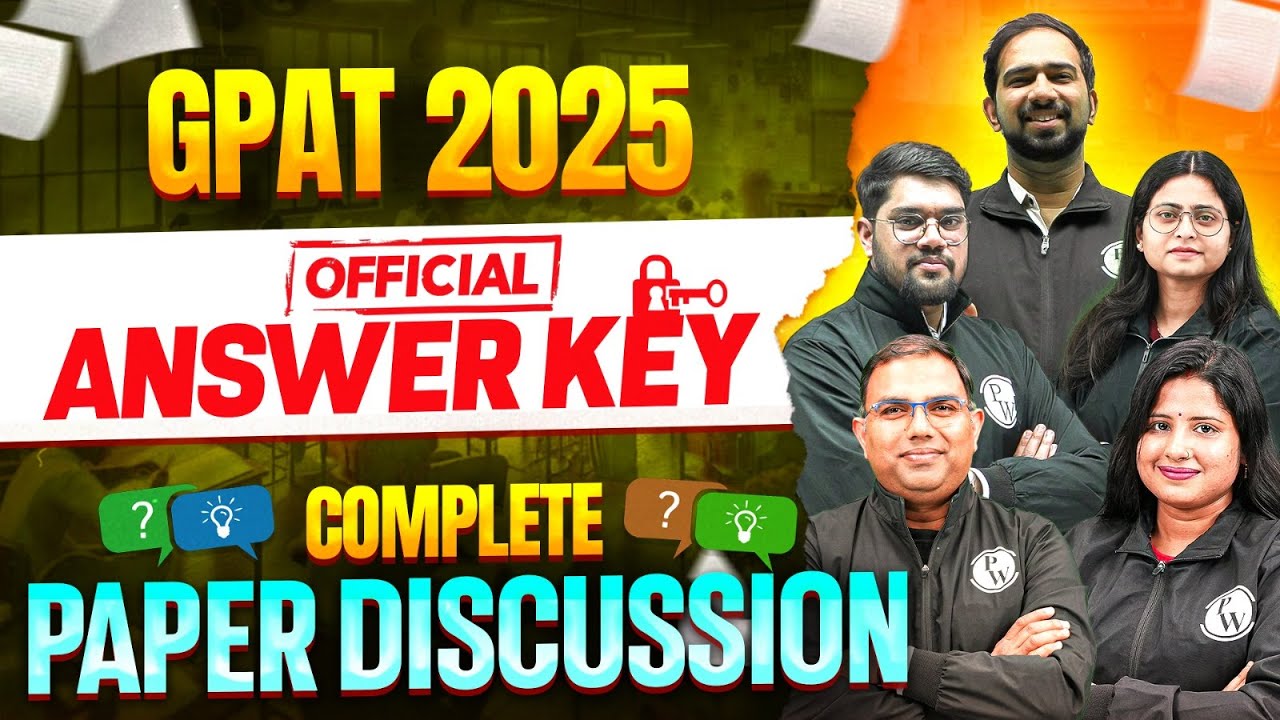 GPAT 2025 Answer Key & Detailed Solutions | All Questions with ...