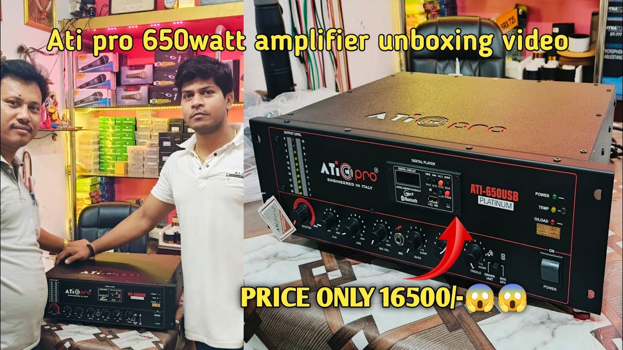 ATI PRO 650watt booster amplifier unboxing 😱full DITTELS & sound ...