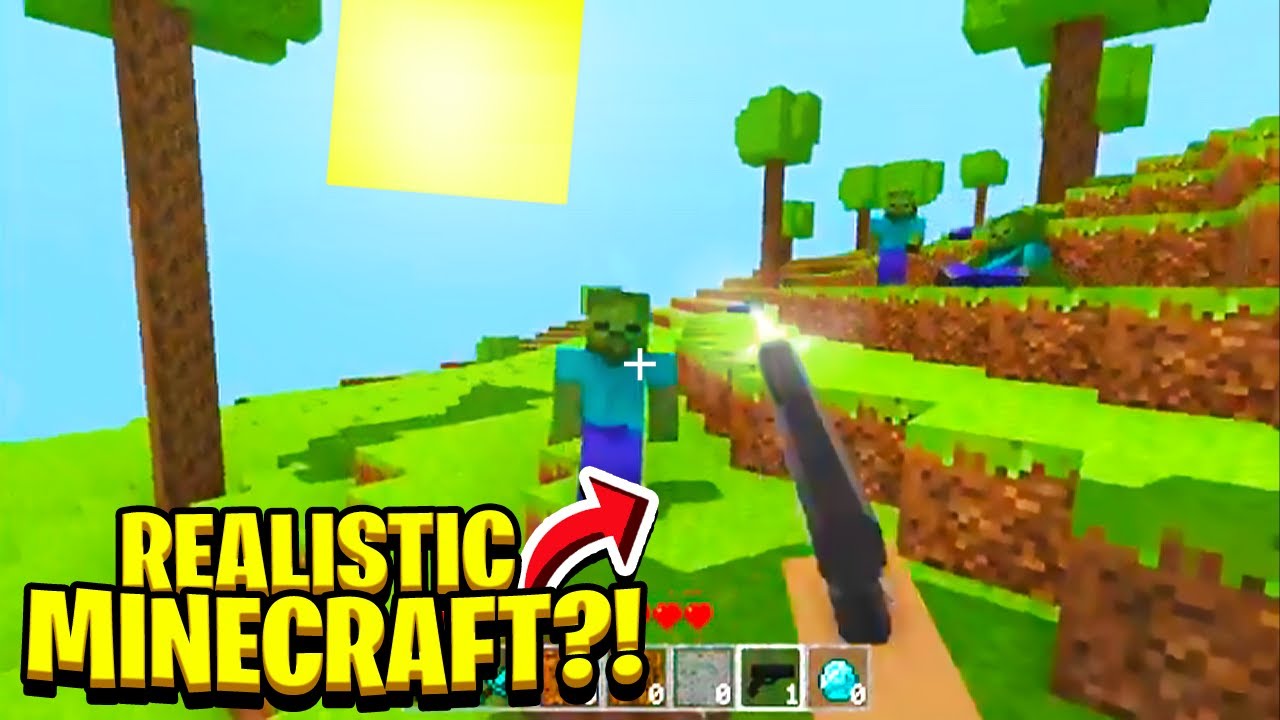 MINECRAFT BUT ITS TOO REALISTIC!! - YouTube