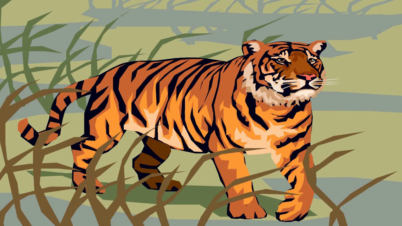 how to make tiger animation using power point 2007 - YouTube