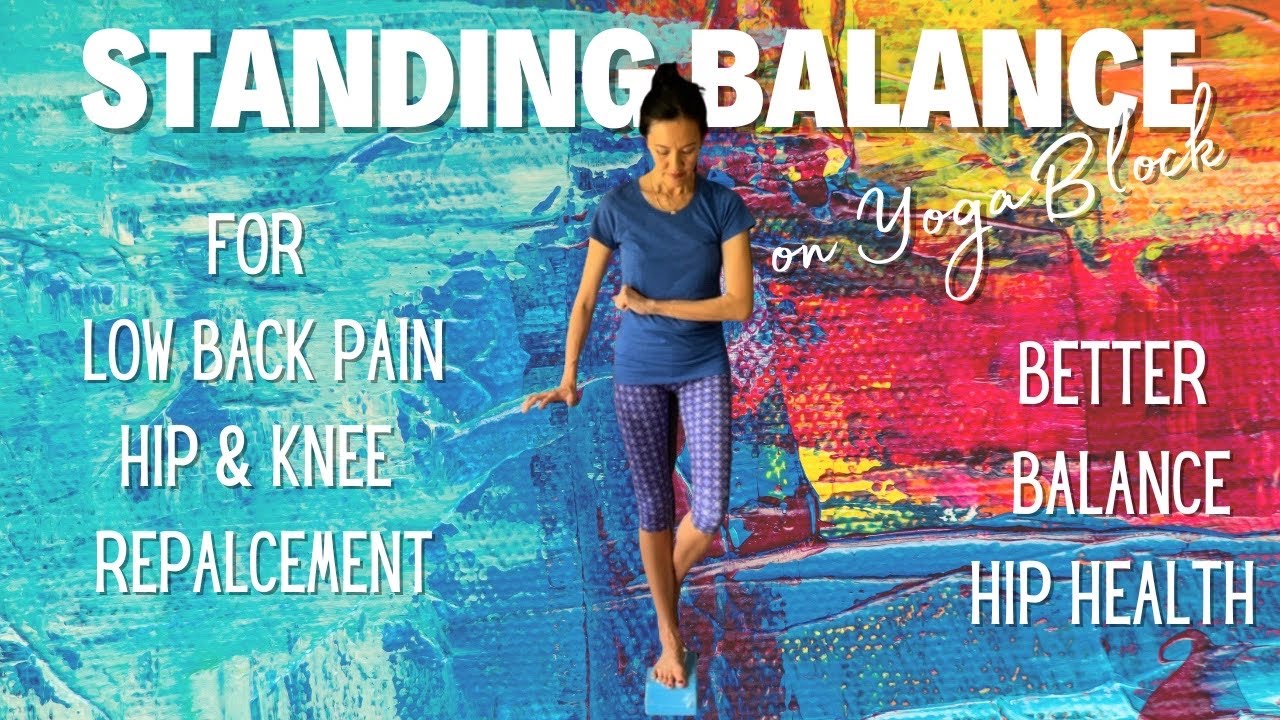 Pilates : Standing Balance on Yoga Block | Balance Hip Health Low Back ...
