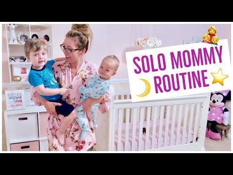 NIGHT TIME ROUTINE OF A MOM 2018 ⭐️👩‍👧‍👦🌙  | SOLO BEDTIME ROUTINE BABY + TODDLER | SUMMER