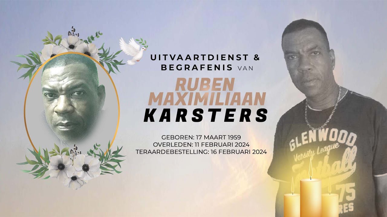Livestream: Uitvaartdienst & Begrafenis van Ruben Maximiliaan Karsters ...